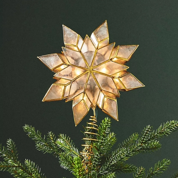 Anthropologie | Holiday | Anthropologie Illuminated Capiz Star Tree ...